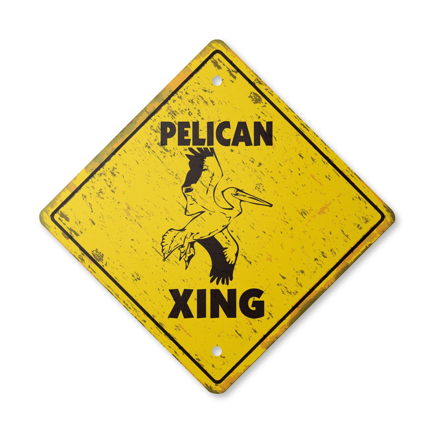 Pelican Vintage Crossing Sign Zone Xing | Indoor/Outdoor Plastic | 12 ...