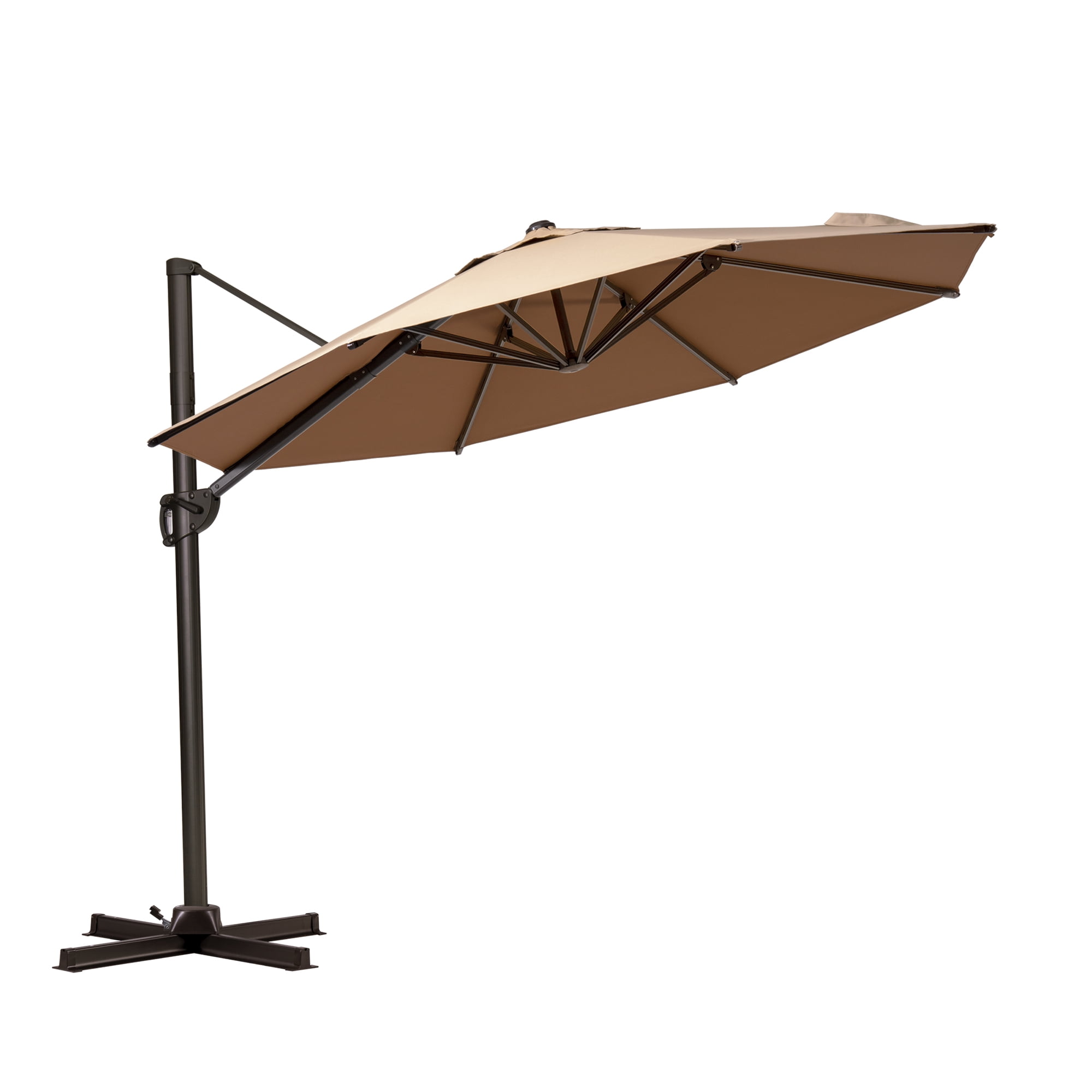 Pellebant 10 ft. x 10 ft. Patio Cantilever Umbrella, Single Round ...