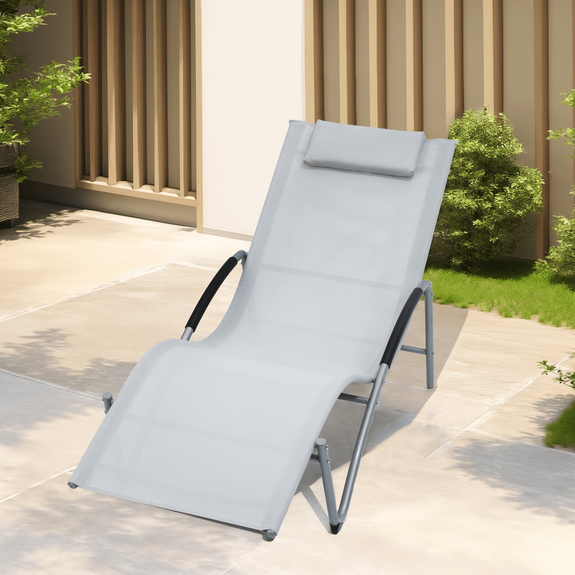 Pellebant 1PC Lounge Chair Outdoor - Tanning Chair for Outside with ...