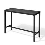 Pellebant Outdoor Bar Table Rectangle Metal Patio Counter Height Table ...
