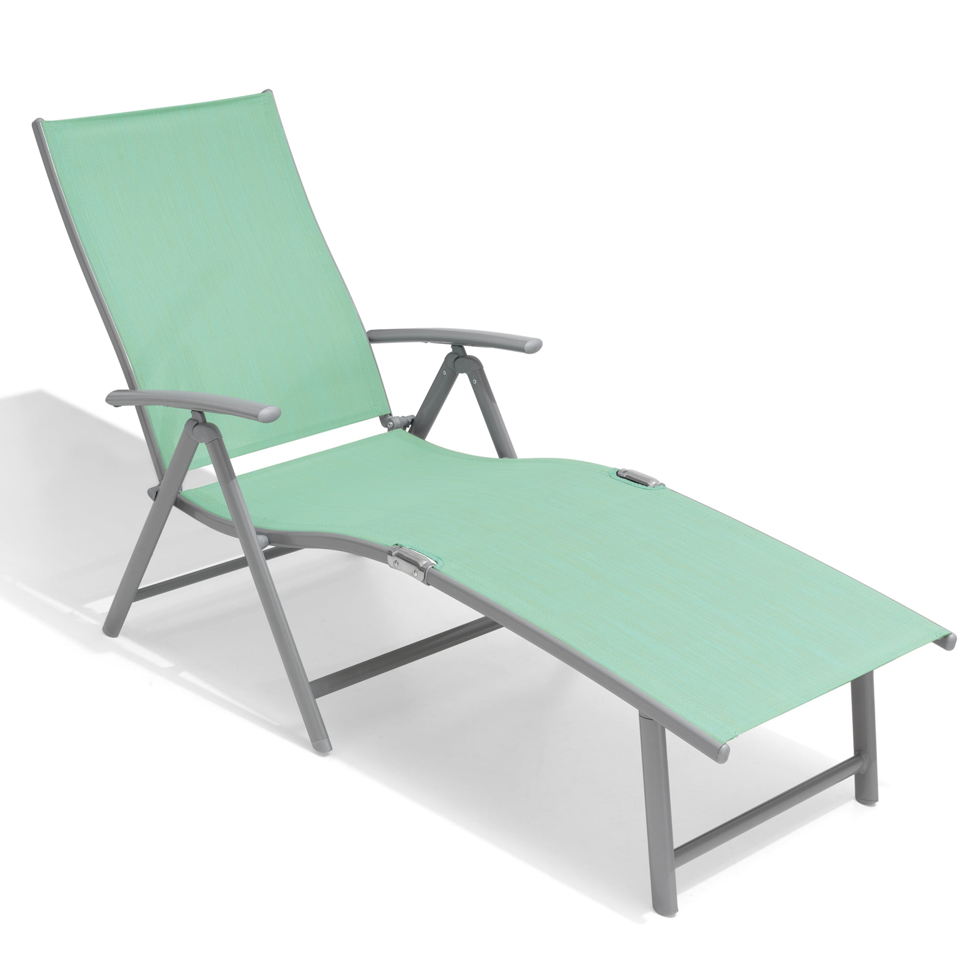 Pellebant Outdoor Pool Lounger, Aluminum Patio Folding Chaise Lounge ...