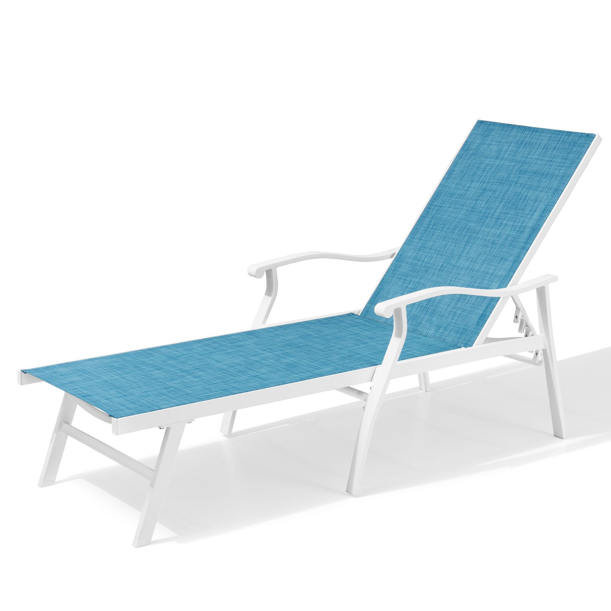 Pellebant Outdoor Chaise Lounge Chair Aluminum Adjustable Patio ...