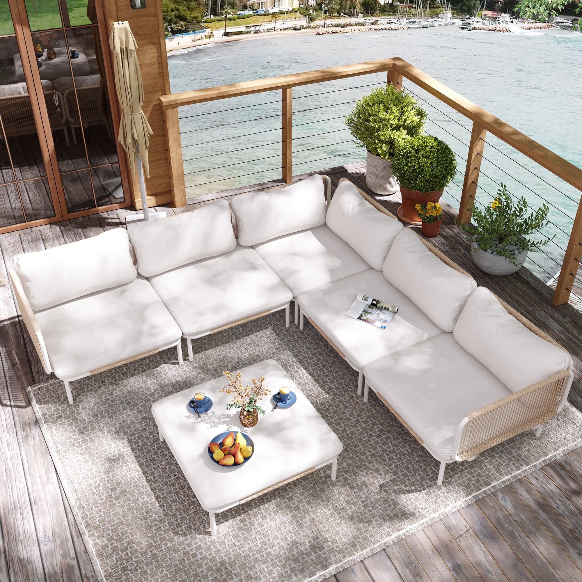 Pellebant Outdoor Sofa Set , Convertible Sectional Sofa Modular Couch ...