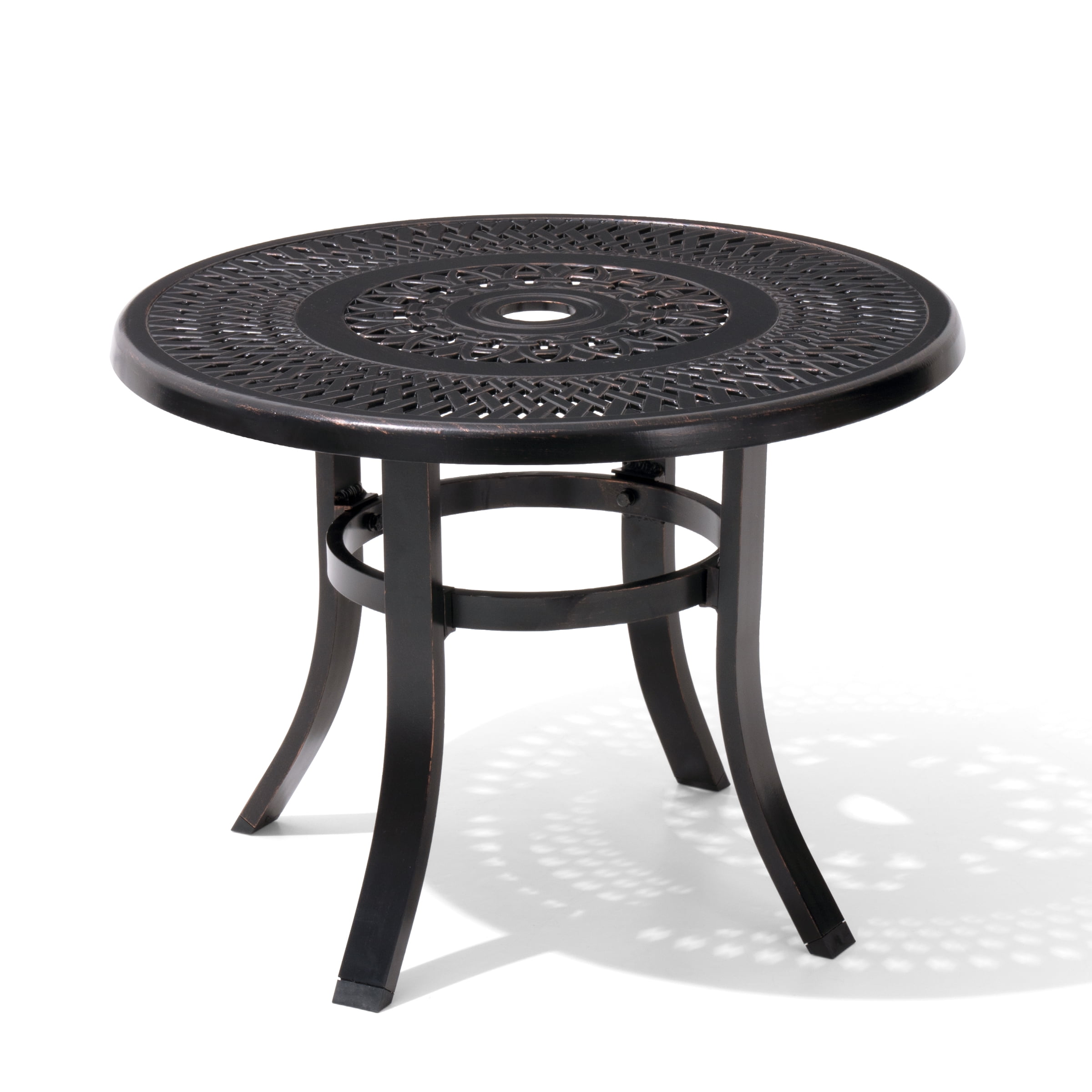 Pellebant Outdoor Metal Patio Side Table, Cast Aluminum Round Table ...