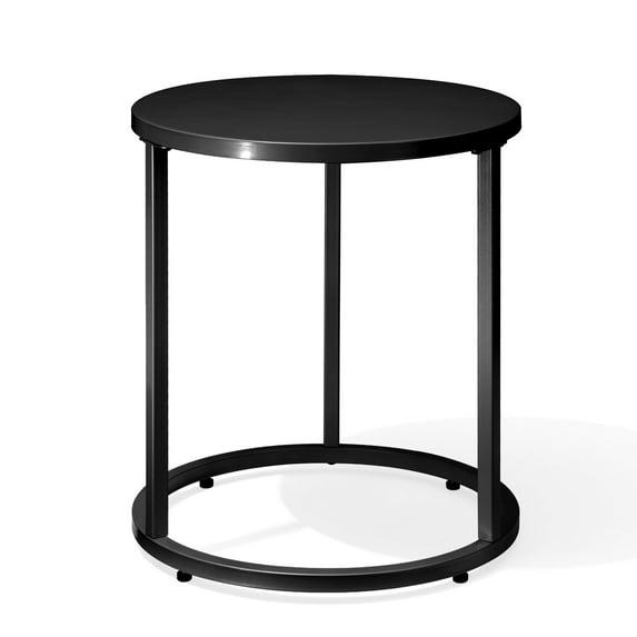 Pellebant Small Outdoor Patio Side Table, Metal Round End Table in ...