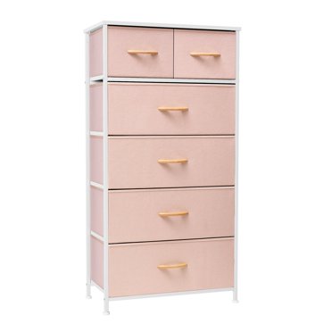 Household Essentials 3 Drawer Dresser, Narrow Storage Chest, Multi ...