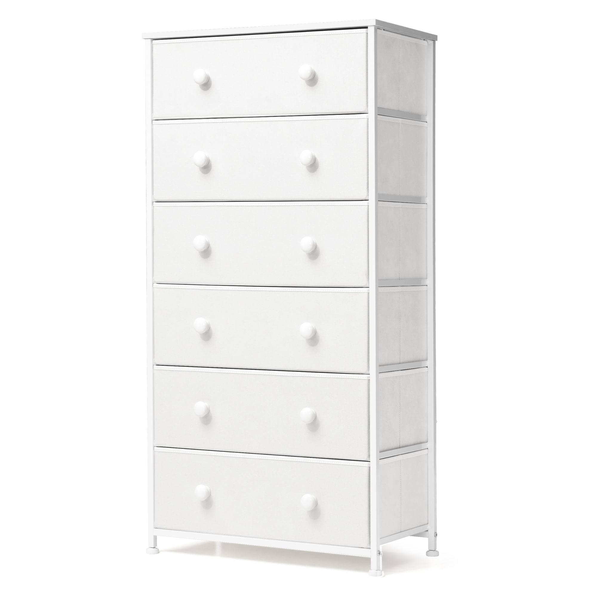 Pellebant White 6-Drawer Dresser Vertical Storage Tower Chest - Walmart.com