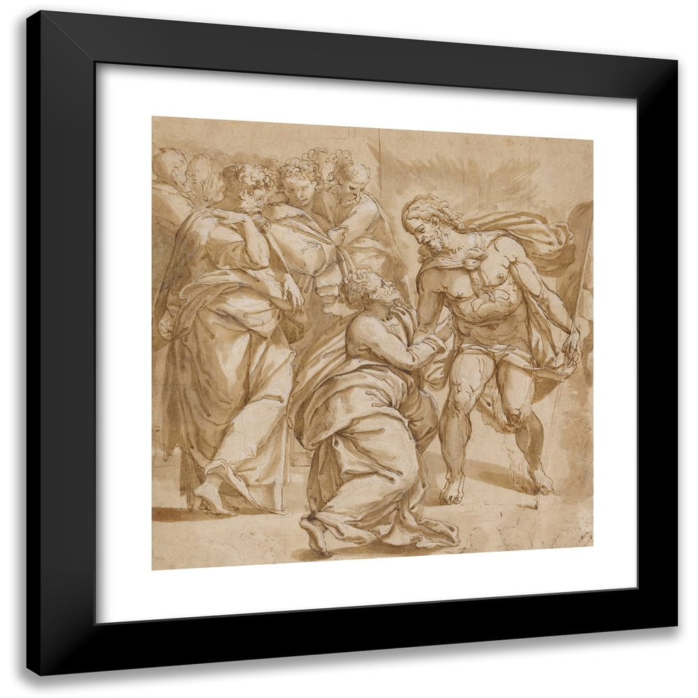 Pellegrino Tibaldi 15x15 Black Modern Framed Museum Art Print Titled ...