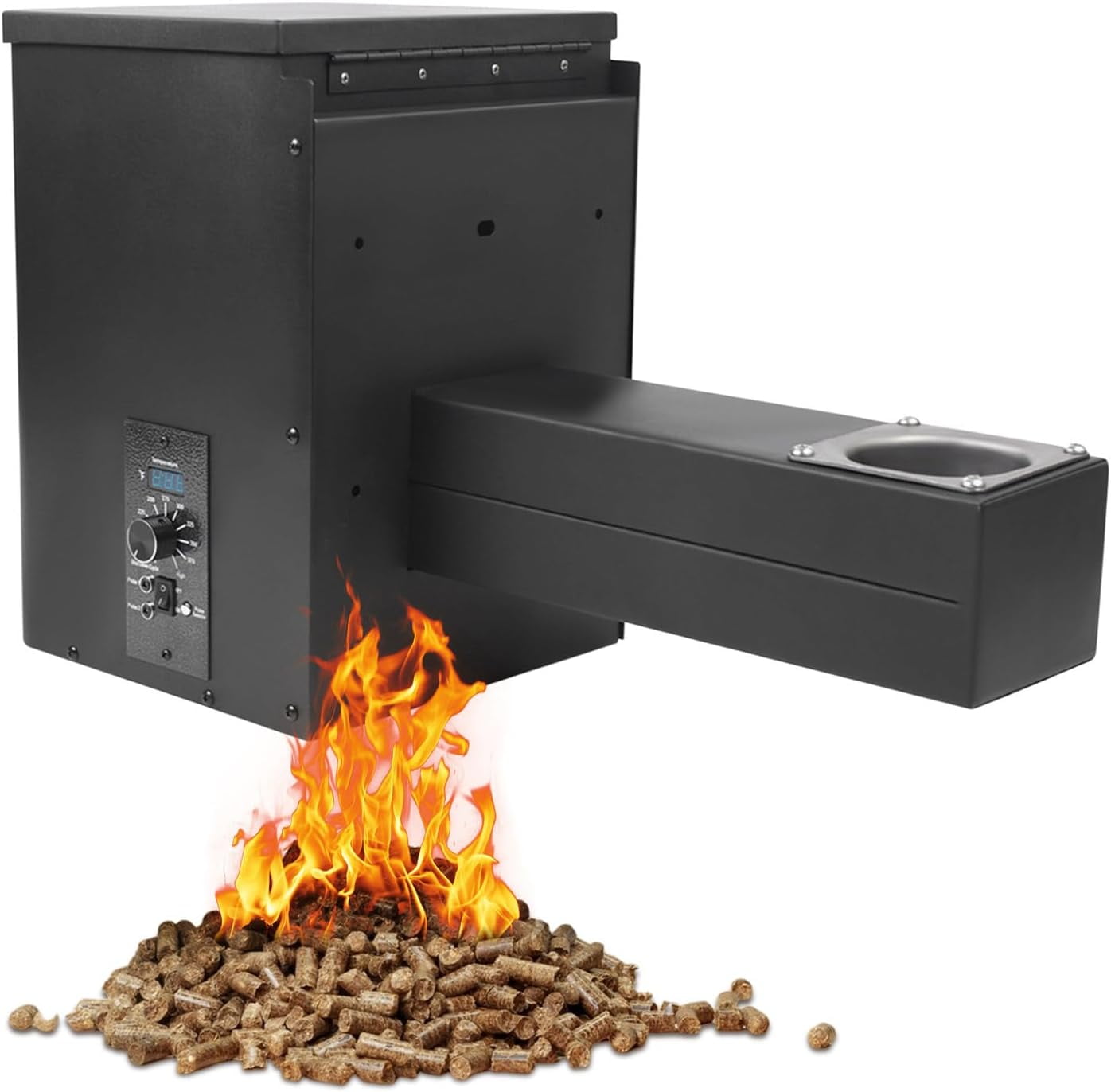 Pellet BBQ Smoker Hopper Assembly Kit, Electric Wood Pellet Smoker ...