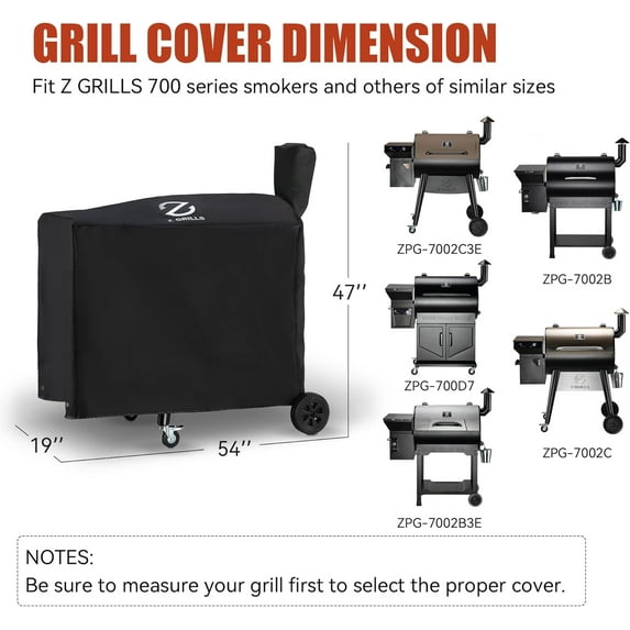 Pellet Grill Cover 54 Inch | Official Genuine | Upgraded 600D Polyester ...