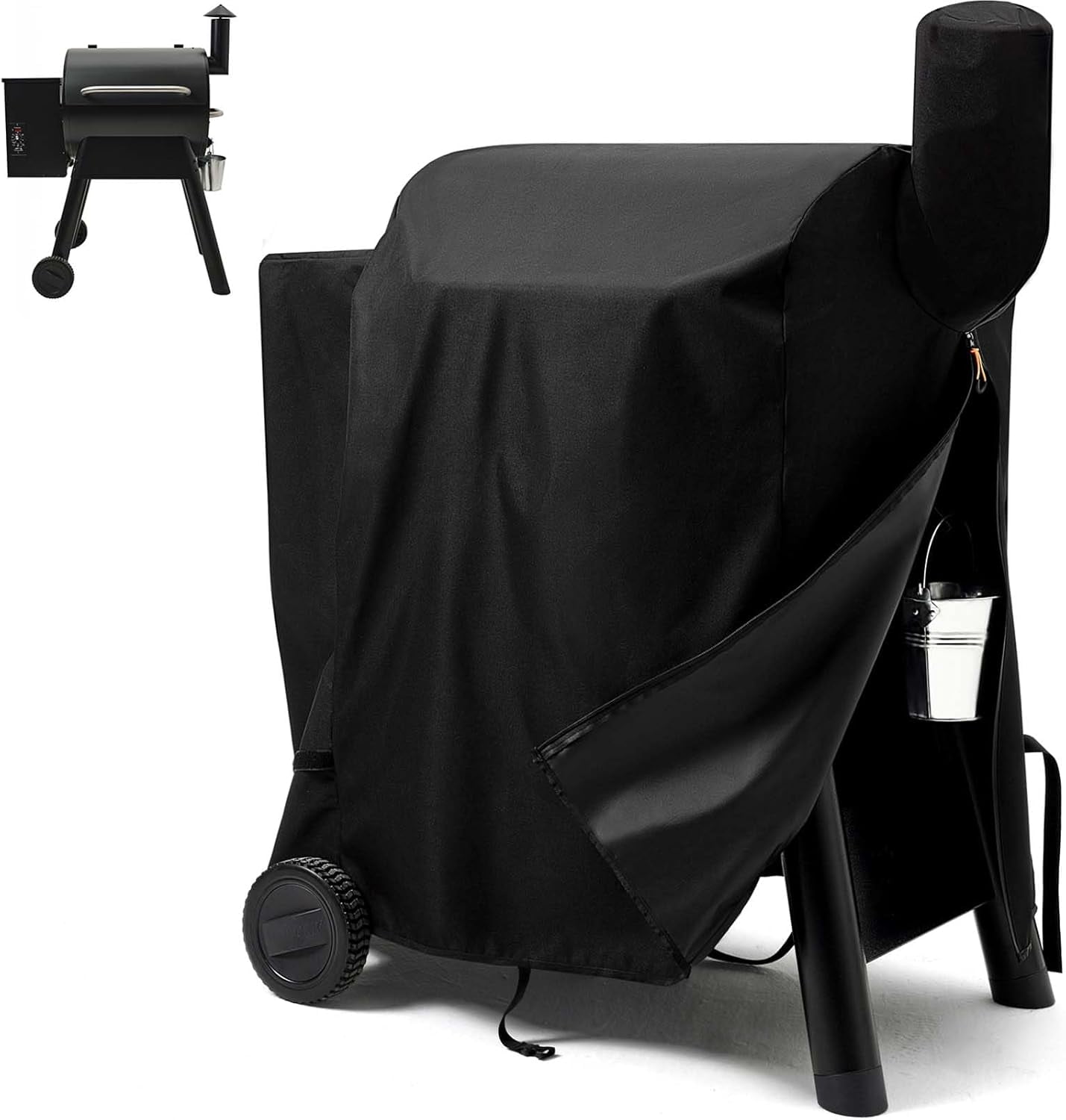 Pellet Grill Cover for Pro 22/575 Series with Waterproof Zipper, 600D ...