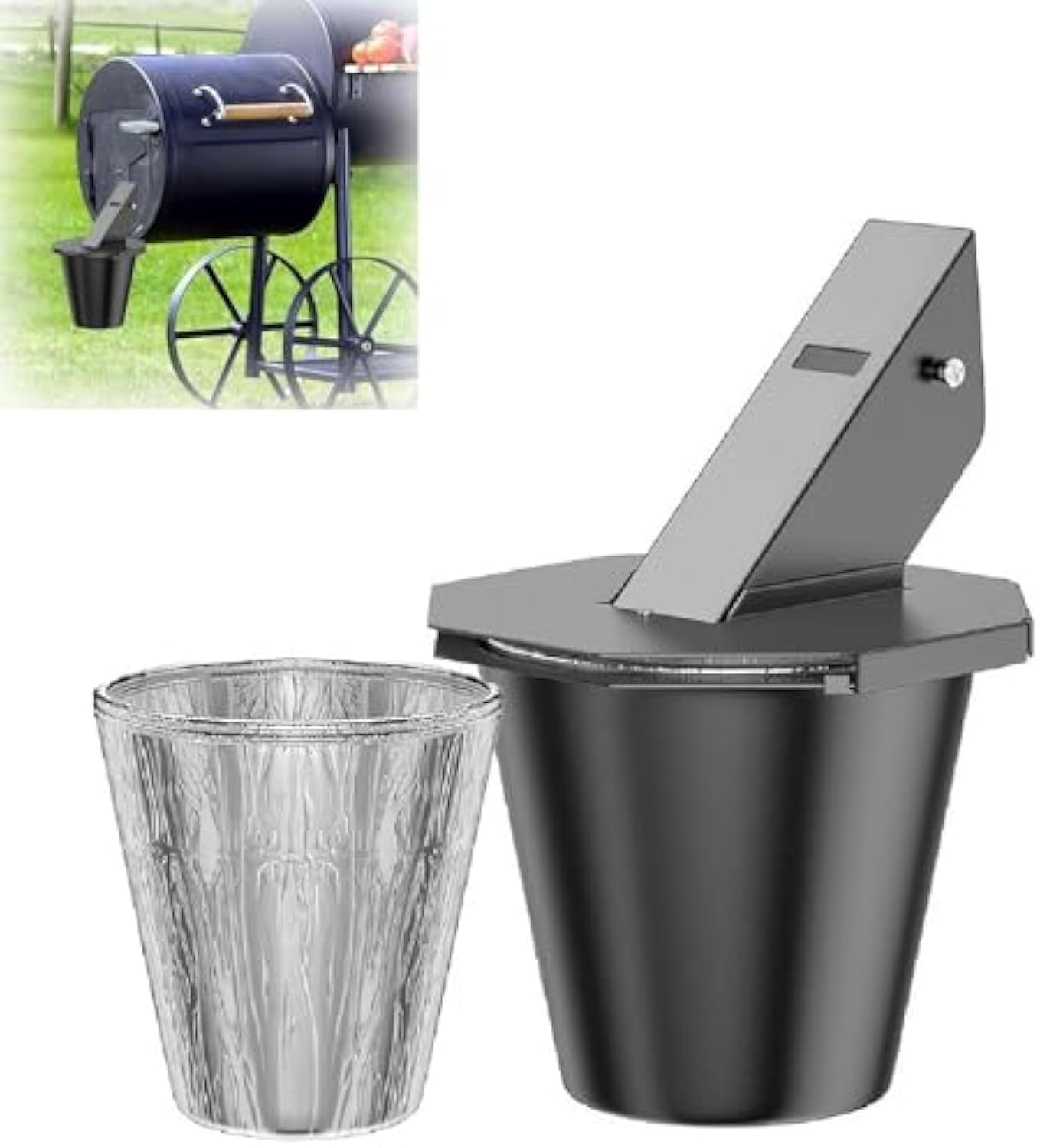 Pellet Grill, Grease Bucket for Drip Bucket, Heavy-Duty Steel Drip Pan ...