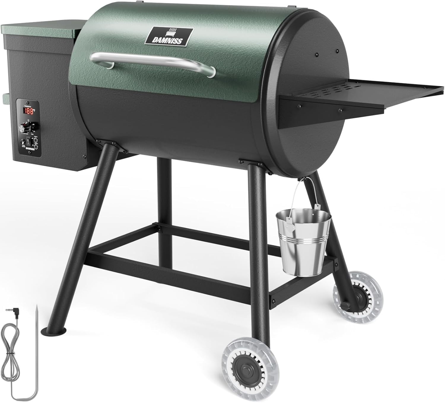 Pellet Smoker Grill Combo, 456 SQ.IN Cooking Area with PID Temperature ...