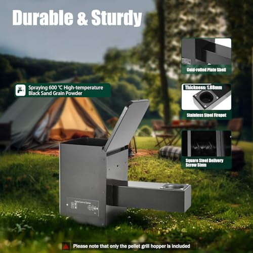 Pellet Smoker Hopper Assembly Kit, Pellet Smoker Conversion Kit Digital ...