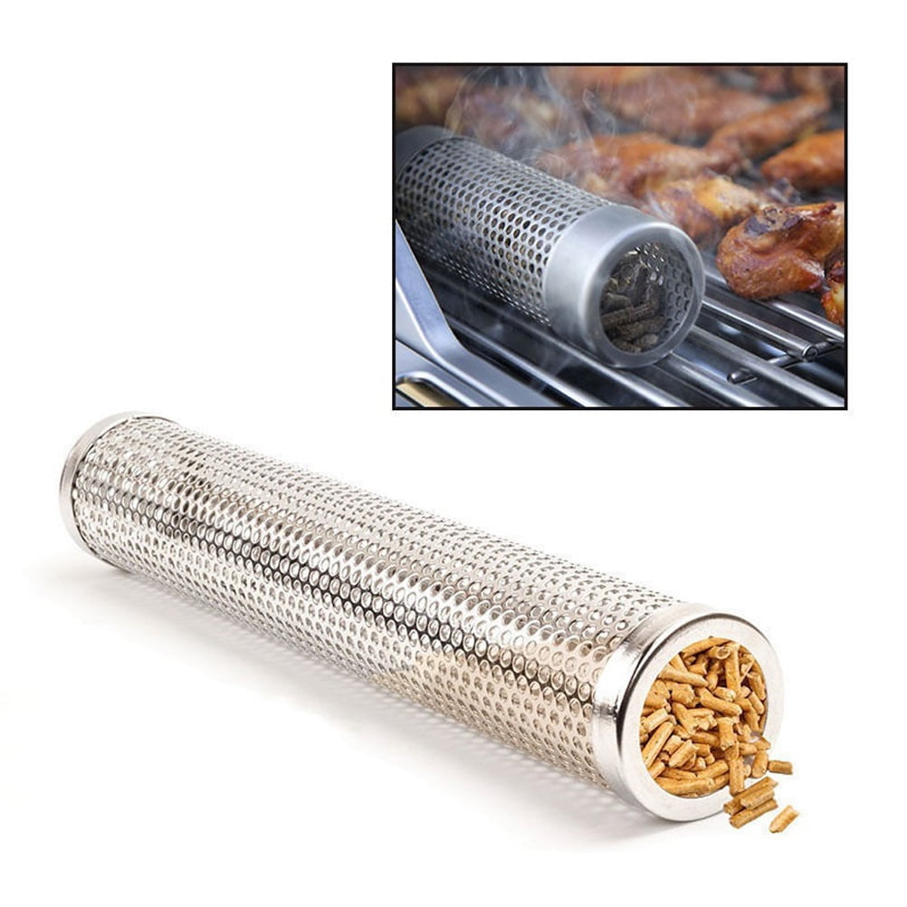 Pellet Smoker Tube, Stainless Steel Perforated Design Smoke Flavor ...