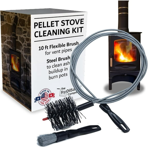 Pellet Stove & Dryer Vent Cleaning Kit, 10 Ft. Long Steel Dryer Vent ...