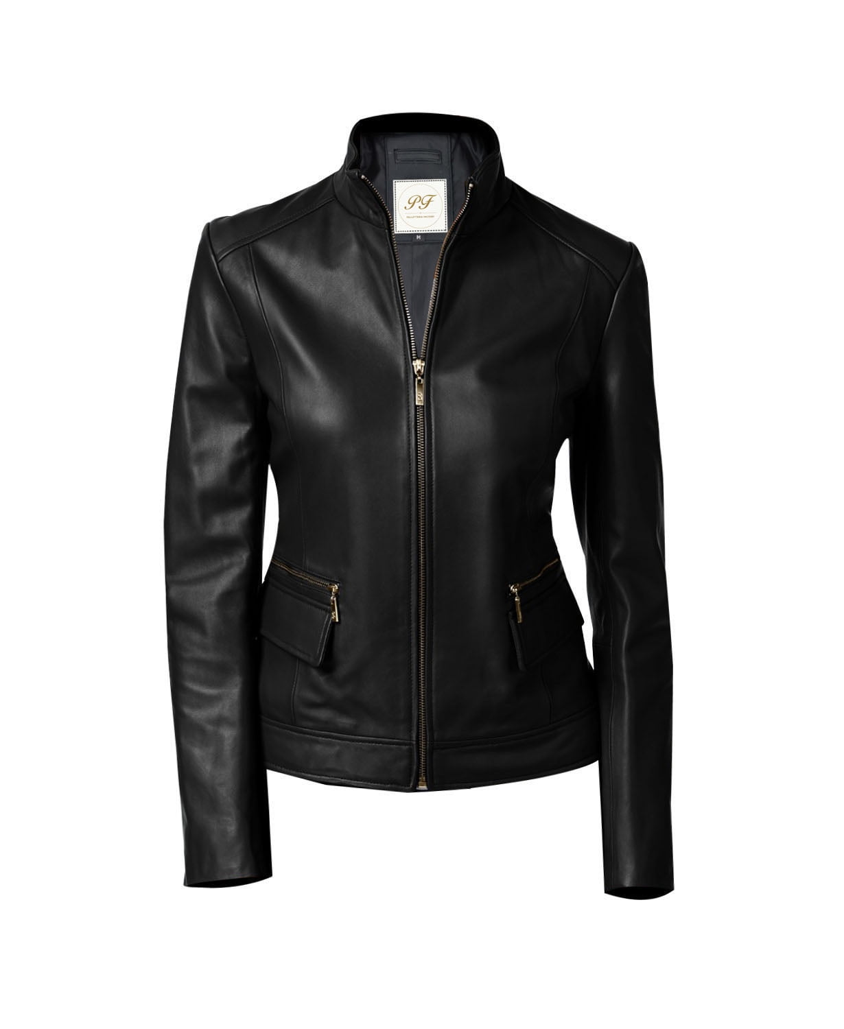Pelletteria Factory Black Lightweight Faux Leather Jacket for women ...