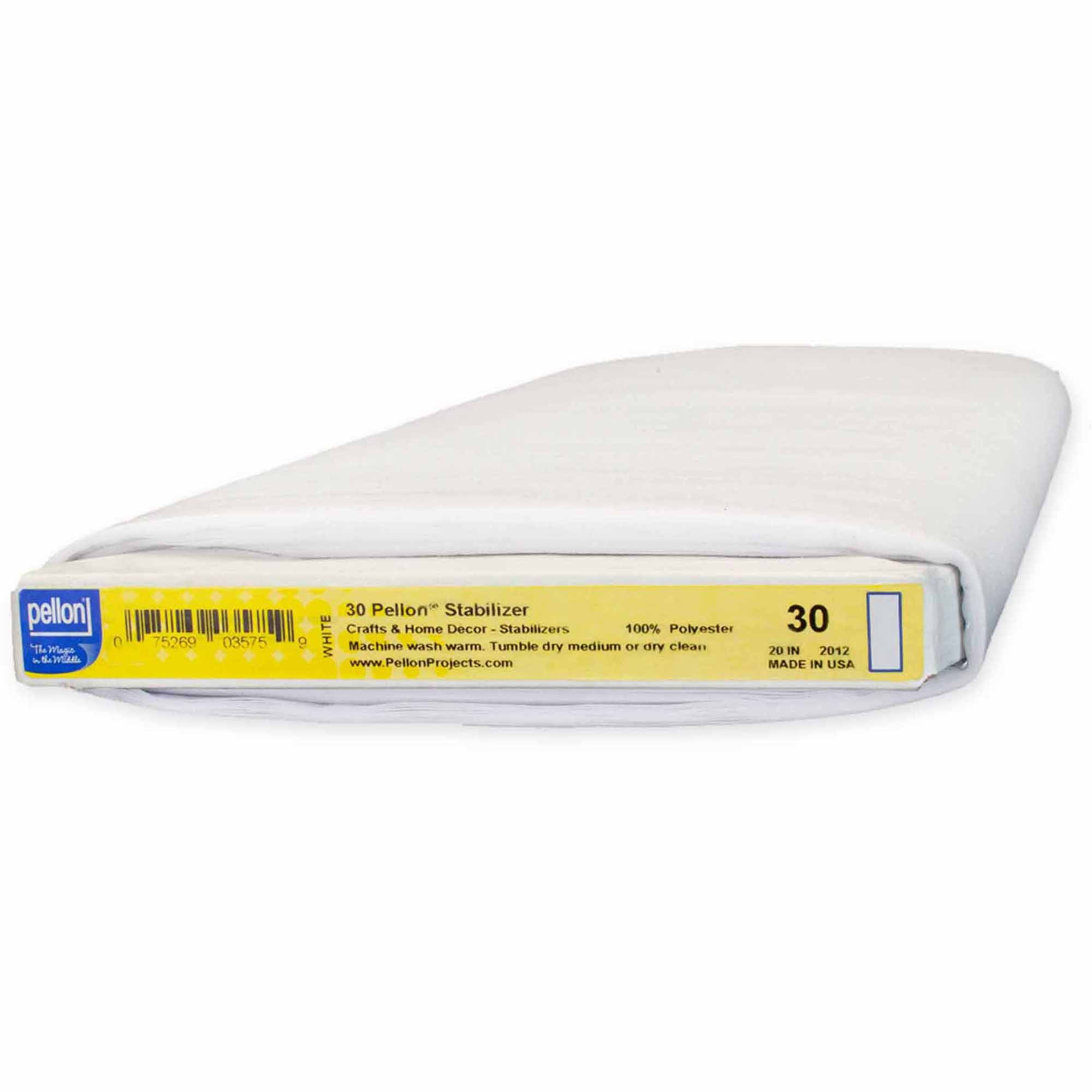 Pellon 30 Fabric Stabilizer, White 20" x 10 Yards by the Bolt - Walmart.com