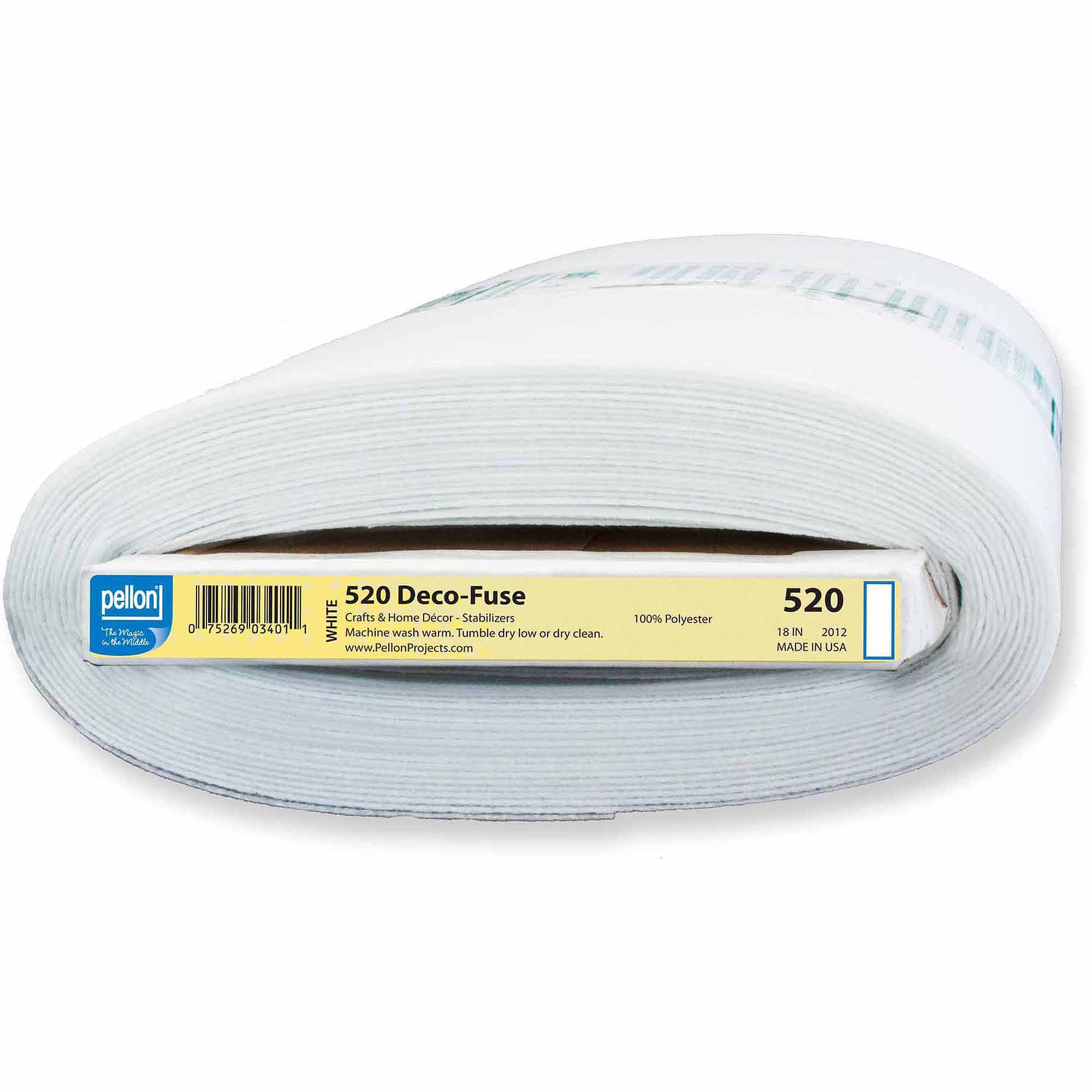 Pellon 520 Deco-Fuse Fabric Stabilizer, White 18" x 10 Yards by the ...