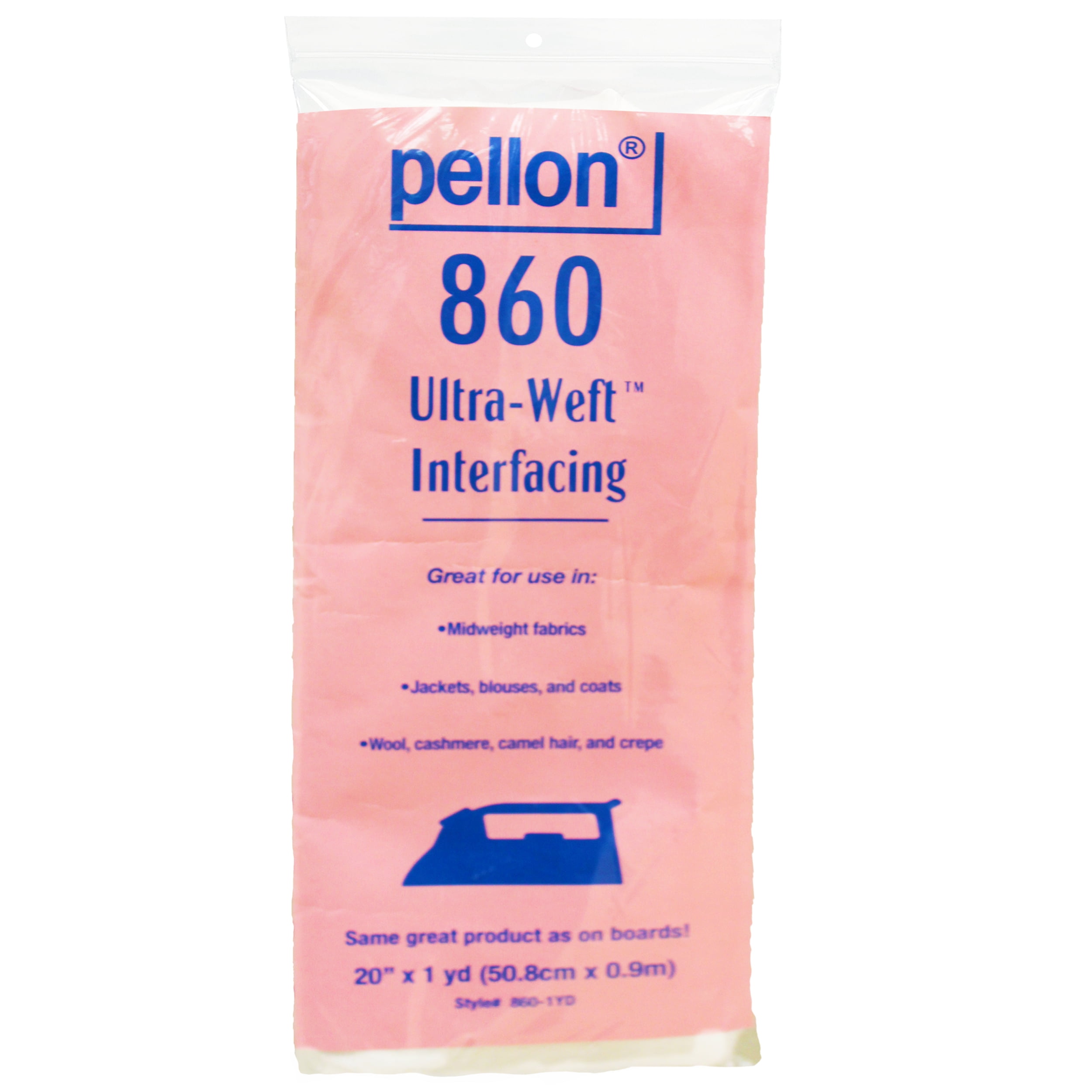 Pellon 860F Ultra Weft Sewing Fabric Interfacing. White. 20" x 1 yd ...