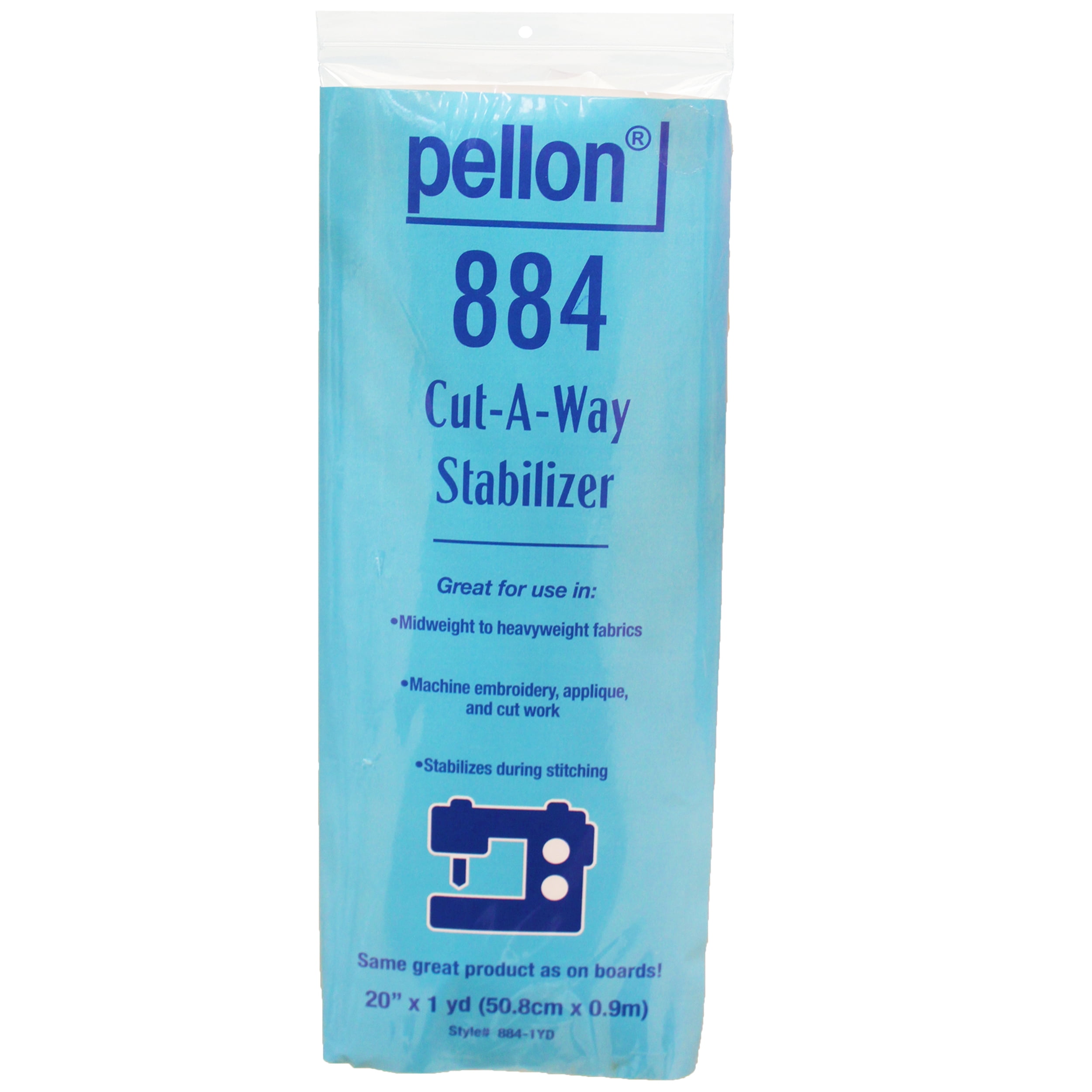 Pellon 884 Cut-a-Way Fabric Stabilizer White 20" x 1 Yard Precut ...
