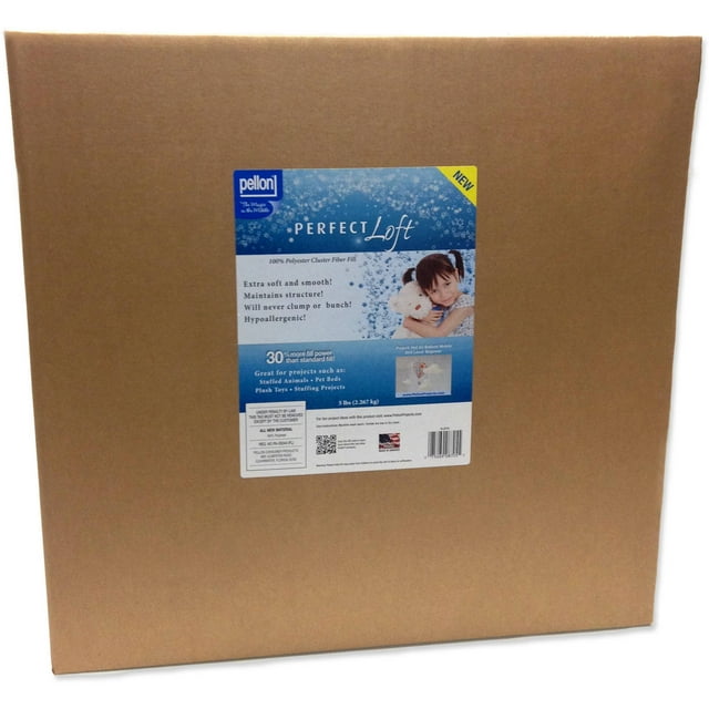 Pellon Perfect Loft Cluster Fiber Fill, White. 5 Pounds Polyester ...