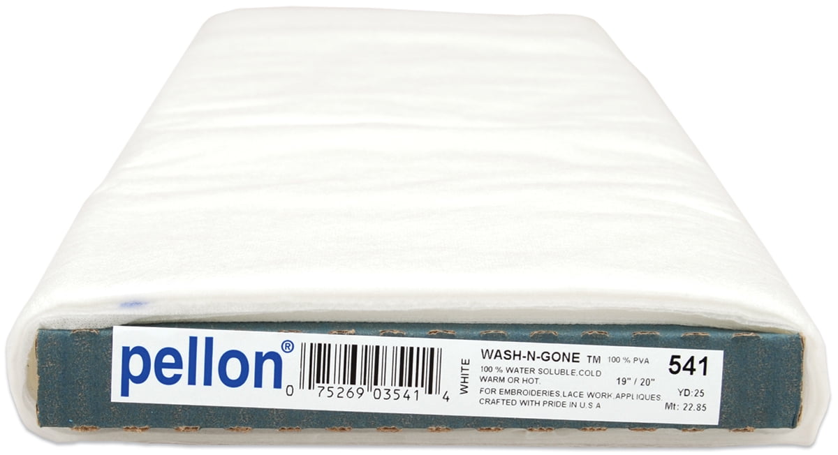 Pellon Wash-N-Gone Embroidery Stabilizer-White 19"X25yd FOB: MI ...