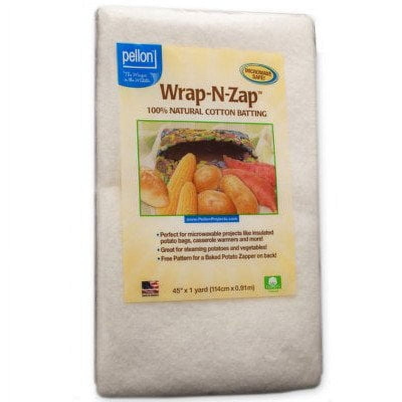 Pellon Wrap-N-Zap Microwave Safe Cotton Batting - Walmart.com
