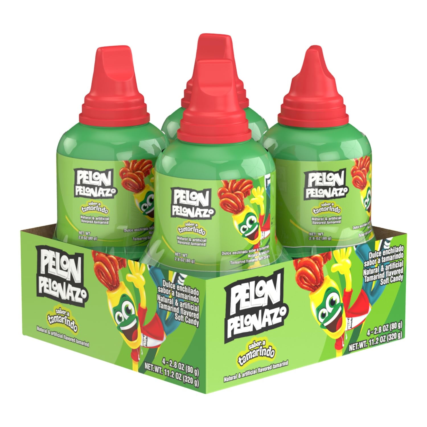 Pelon Pelonazo Mexican Tamarind MFF30 Candy, 3.5 oz, 4 Count (Pack of 1 ...