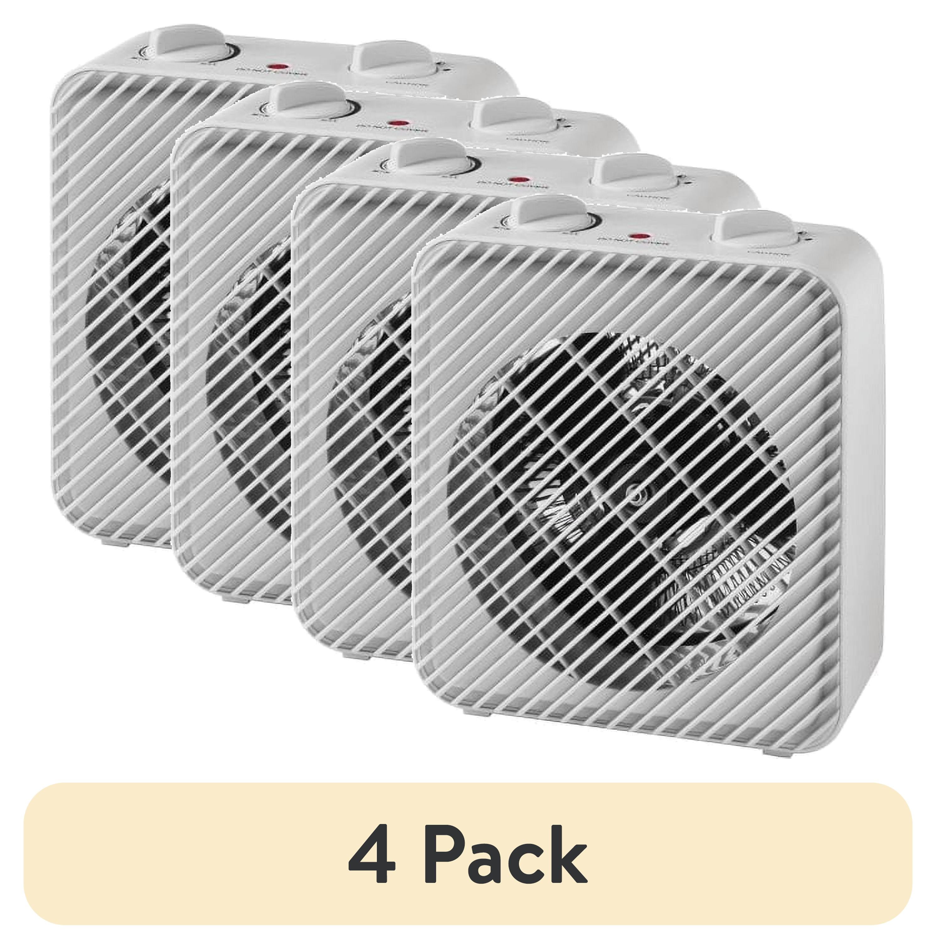 (4 pack) Pelonis 1500W 3-Speed Electric Fan-Forced Space Heater, White ...