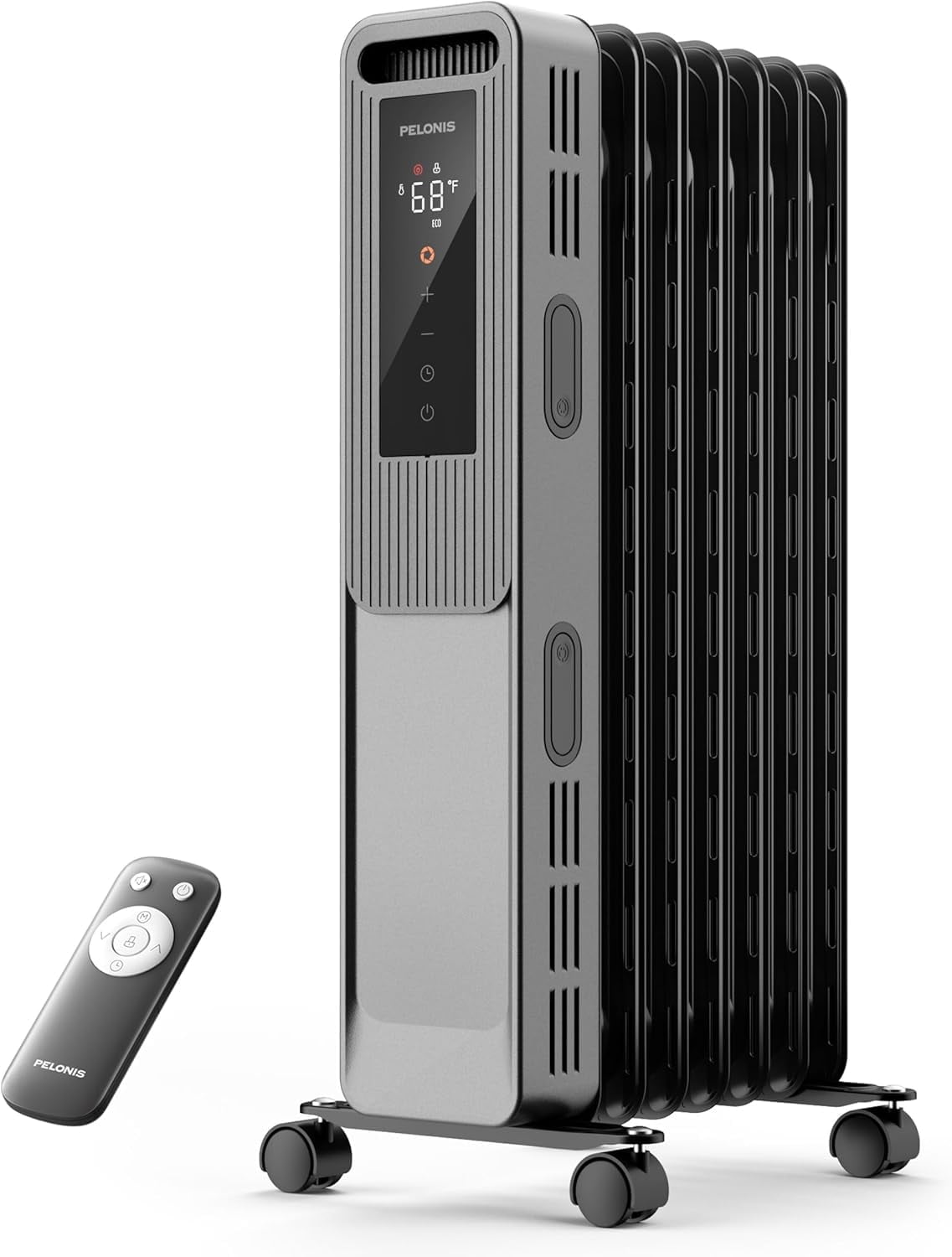 Pelonis 1500W Corded Electric Radiator Heater, 3 Heat Settings, Rooms ...