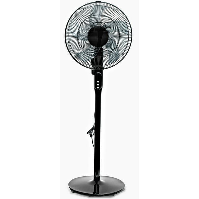 Pelonis 16" 12-Speed Adjustable Height Quiet Pedestal Fan with Digital ...