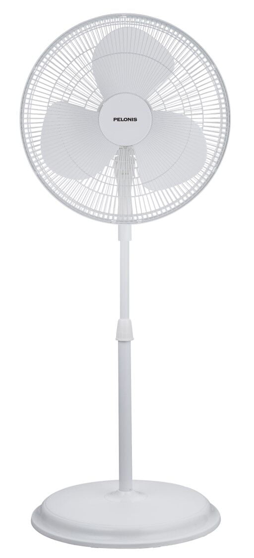 Pelonis 16" 3-Speed Oscillating, Adjustable Pedestal Fan, FS40-19MW ...