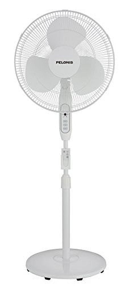 Pelonis 3-Speed Oscillating Adjustable 16" Pedestal Fan and Remote ...