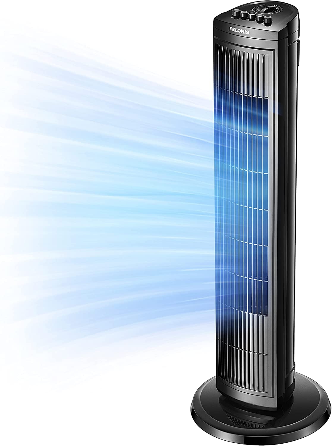 PELONIS 30 Inch High Rotating Oscillating Tower Fan, 3 Speed, Auto-off ...