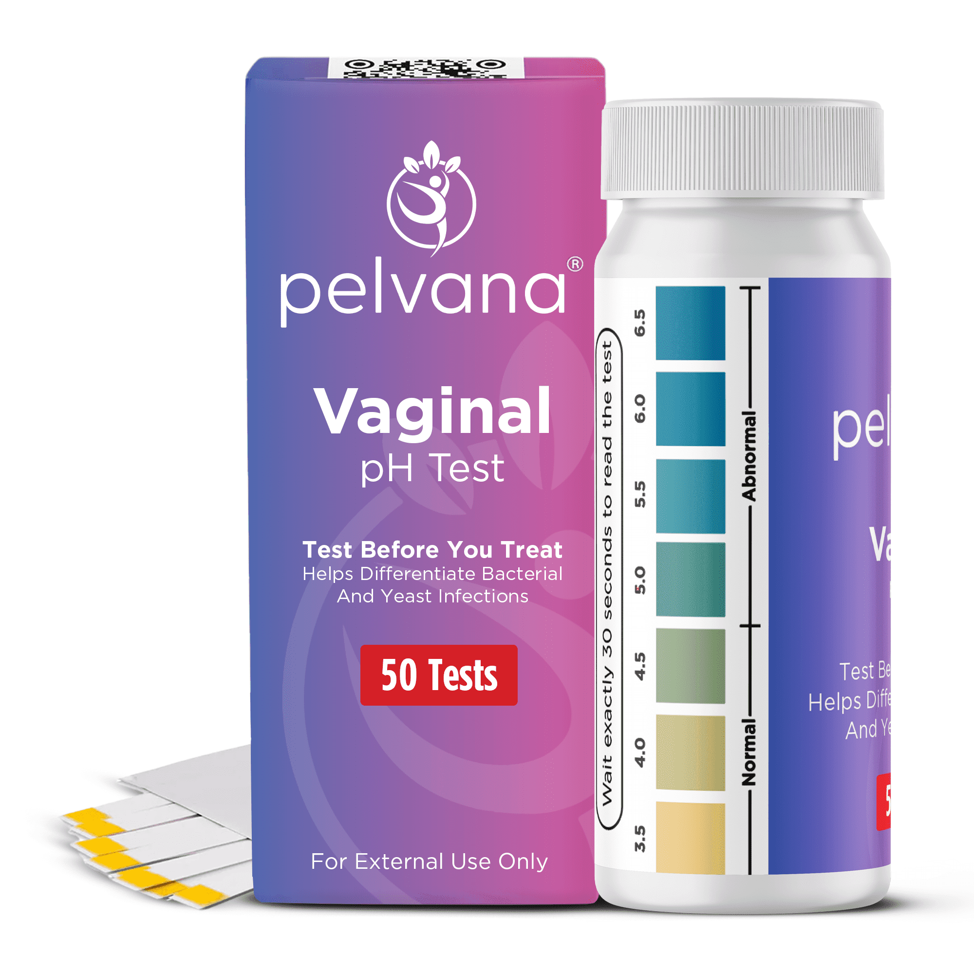 Pelvana Vaginal pH Test Strips at Home Vaginal pH Tester for Women, 50 ...