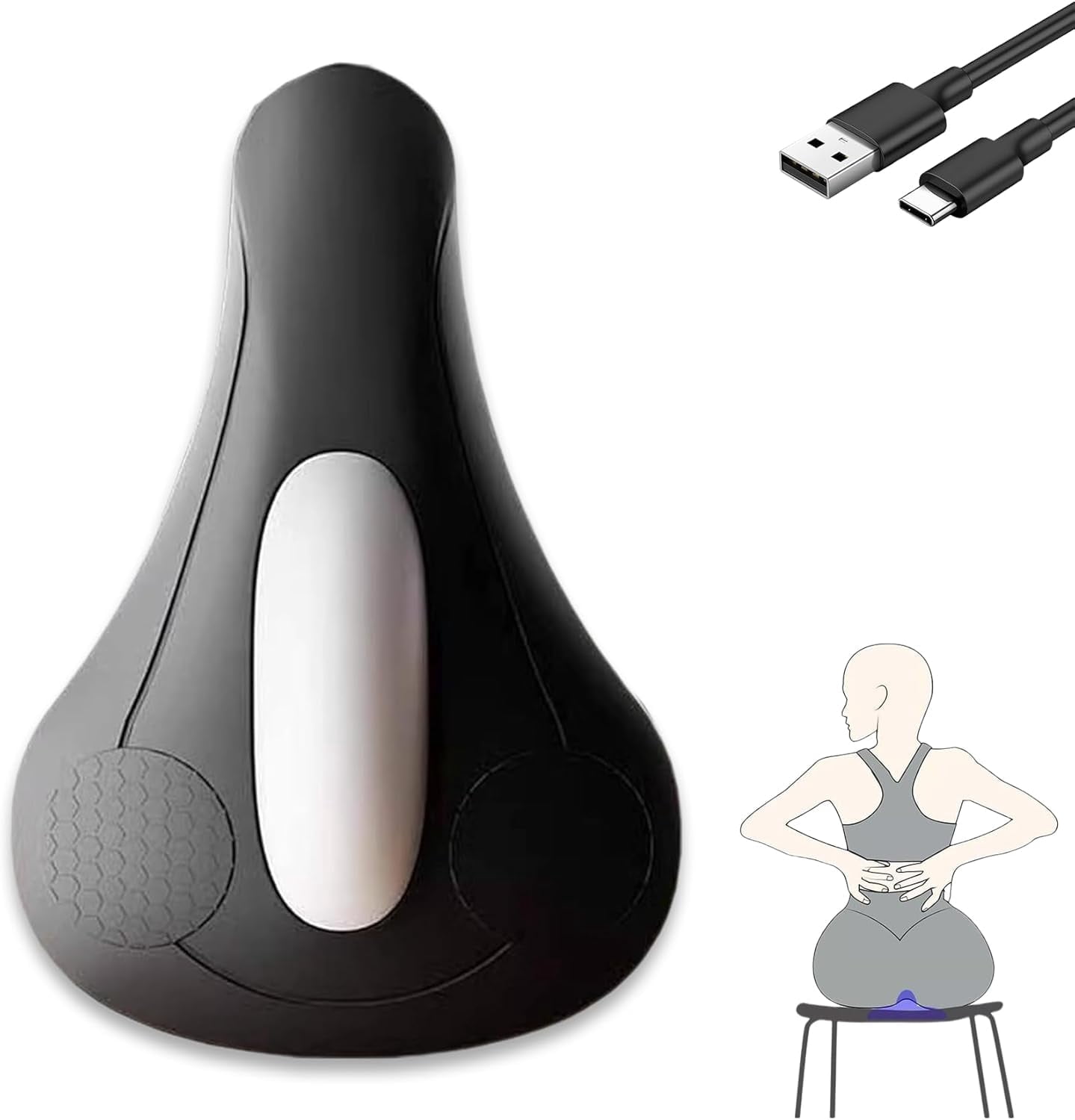 Pelvic Floor Exercise Massager for Men with 4 Vibration Modes, Pelvic ...