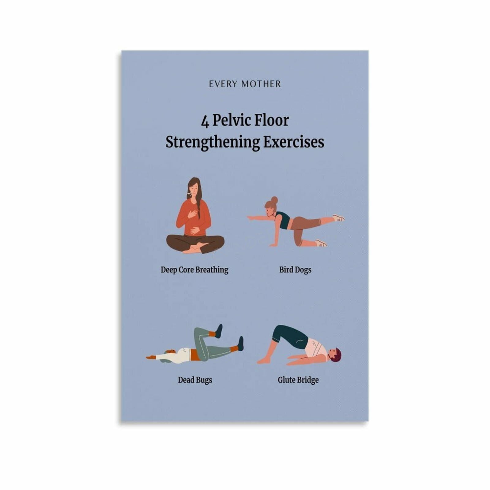 Pelvic Floor Health Guide Poster Recovery Tips for Bladder Control Home ...