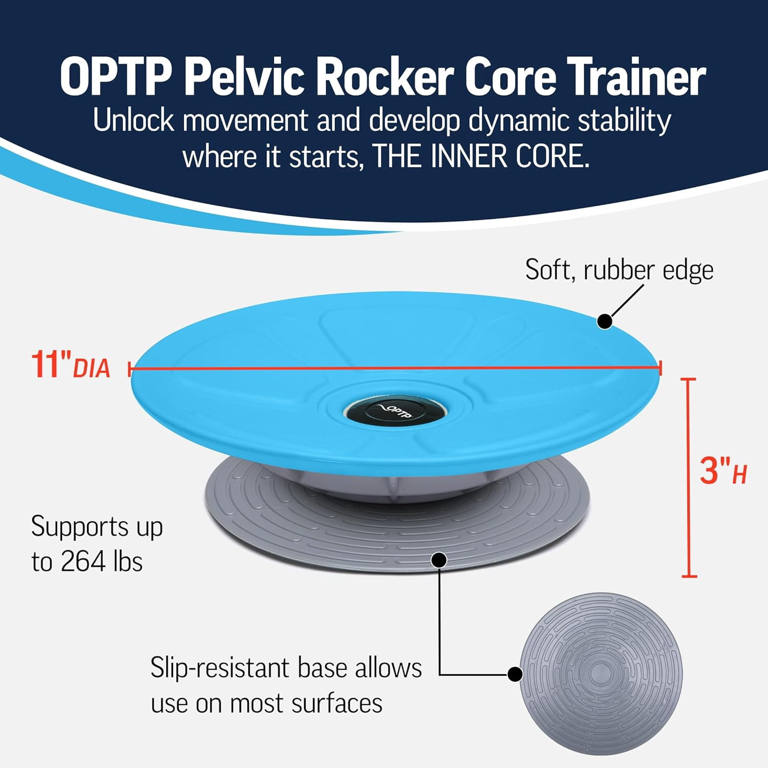 Pelvic Rocker Core Trainer - Balance Disc for Core Stability, Pelvic ...