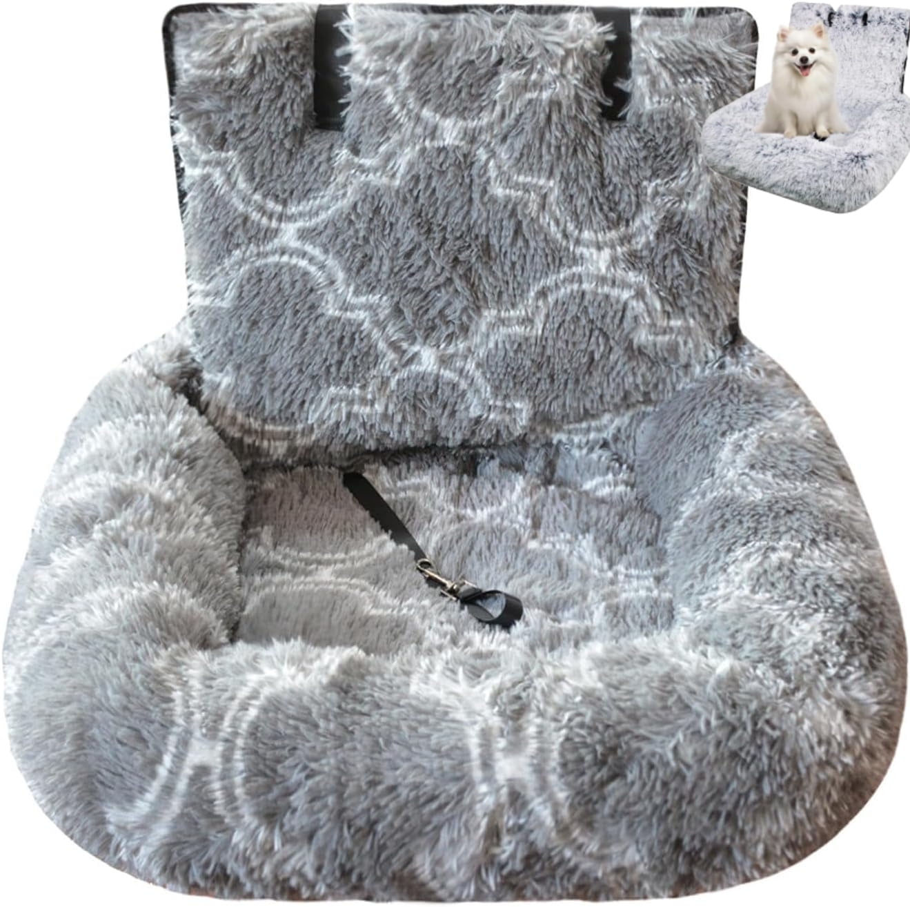 Pelzbarn Car Seat, Pelzbarn Car Seat Dog Bed with Safety Straps, Fluffy ...