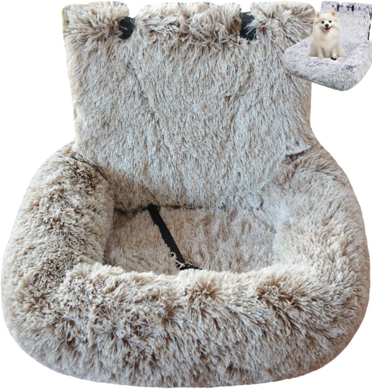 Pelzbarn Car Seat, Pelzbarn Car Seat Dog Bed with Safety Straps, Fluffy ...
