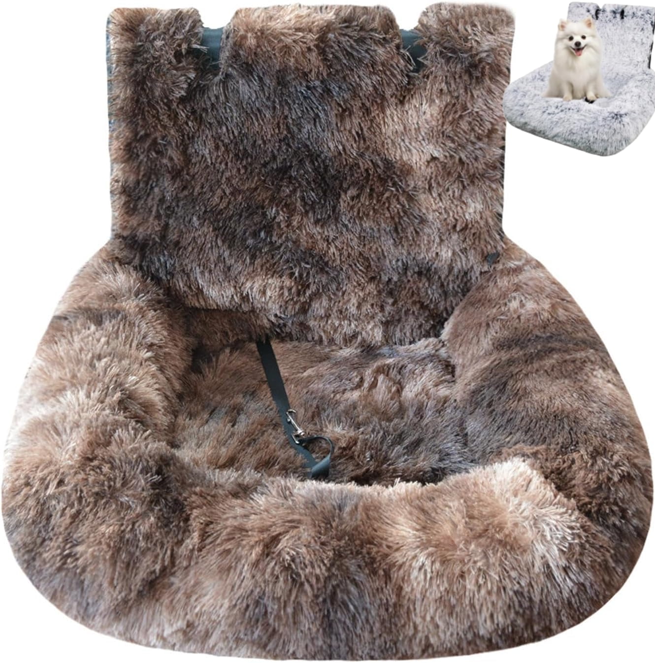 Pelzbarn Car Seat, Pelzbarn Car Seat Dog Bed with Safety Straps, Fluffy ...