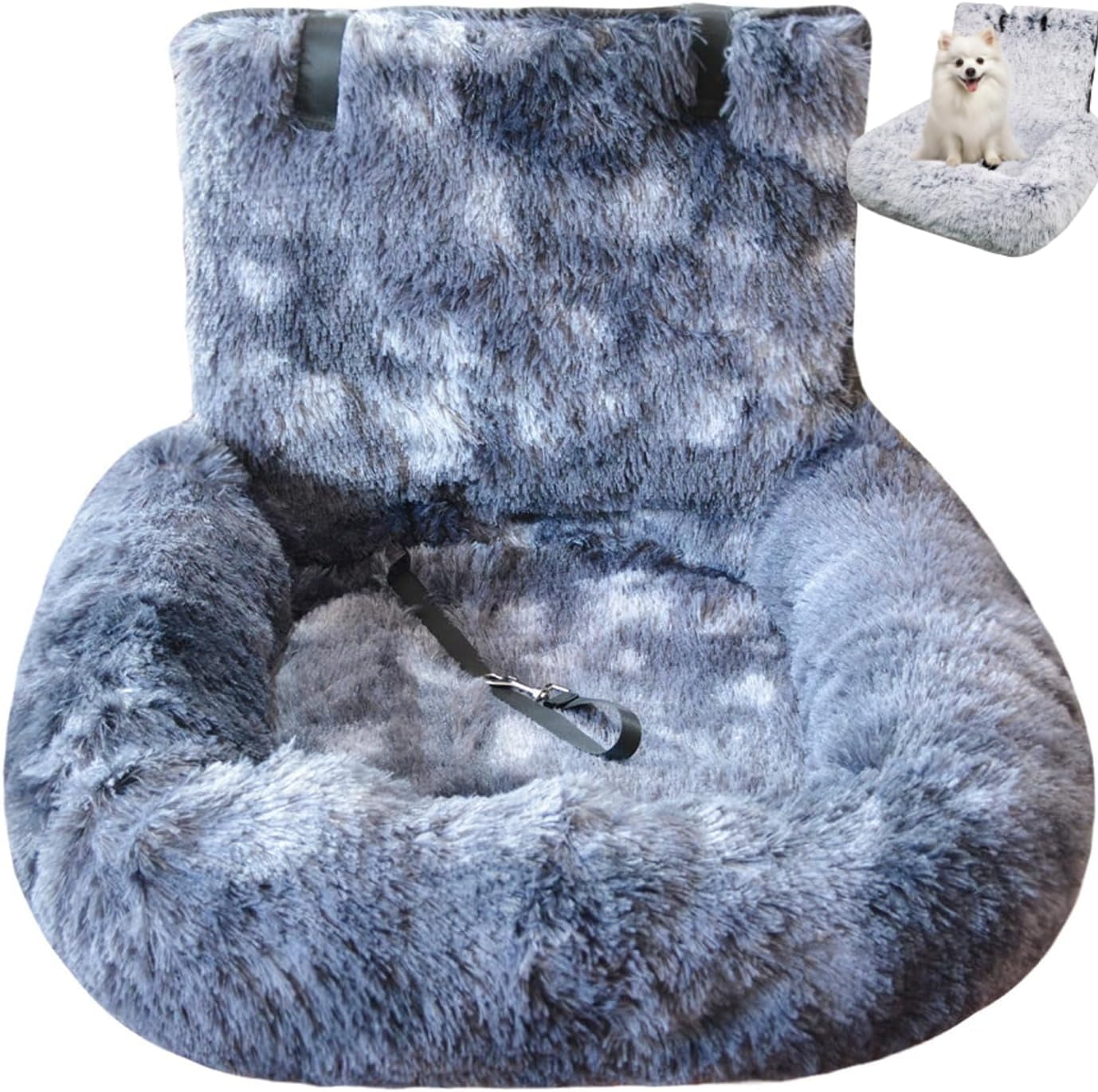 Pelzbarn Car Seat, Pelzbarn Car Seat Dog Bed with Safety Straps, Fluffy ...