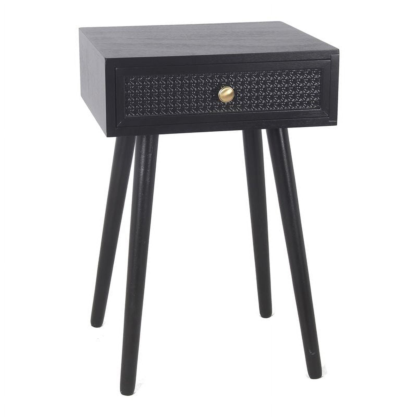 Pemberly Row 1 Door Transitional Wood Accent Side Table in Midnight ...
