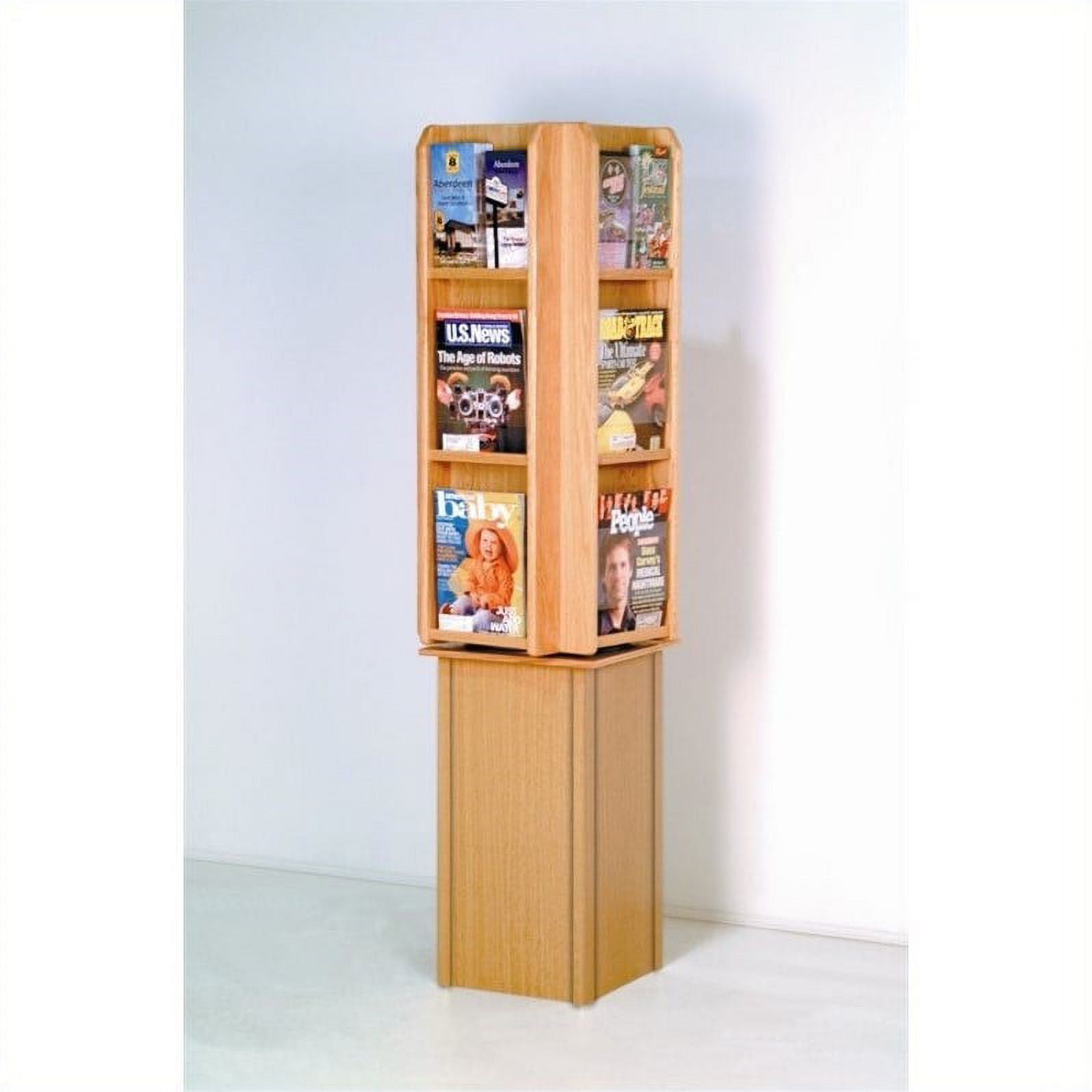 Pemberly Row 12 Magazine 24 Brochure Spinning Rack - Walmart.com