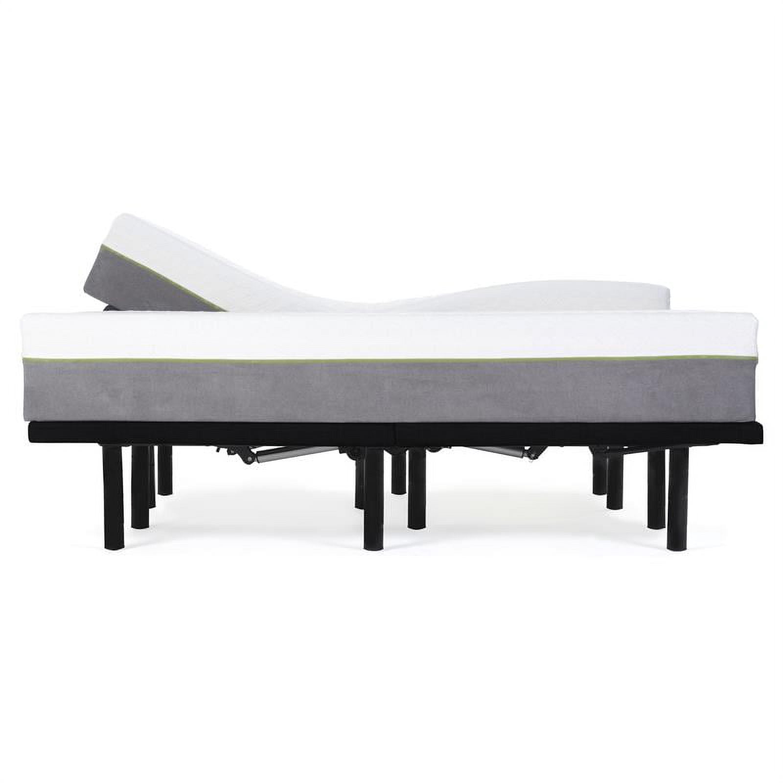 Pemberly Row 12" Modern Fabric/Metal Cal King Split Mattress and W Bed ...