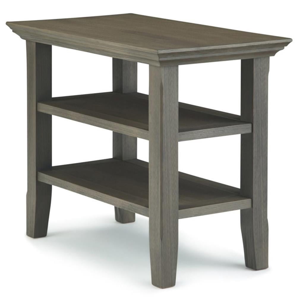 Pemberly Row 14" Transitional Wood Narrow Side Table in Gray - Walmart.com