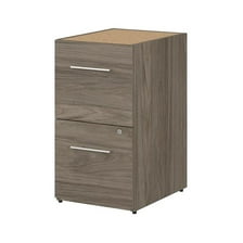 Pemberly Row Mid-Century Solid Wood Lateral File Cabinet in Brown ...