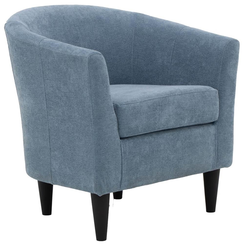 Pemberly Row 17.5" Polyester Fabric Club Chair in Light Blue - Walmart.com