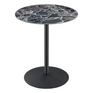 DecMode 16" x 24" Black Aluminum Metal Cone Geometric Accent Table with ...